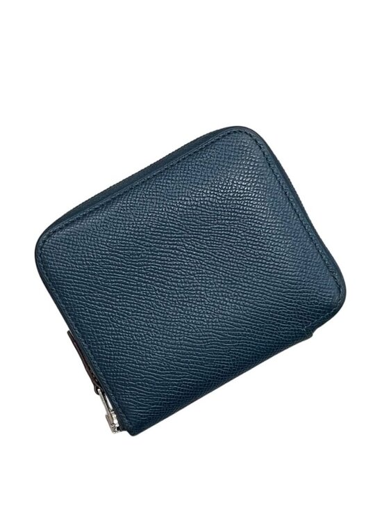 Hermes | Bags | Hermes Coin Case Azap Compact Silk In Navy Wallet Purse ...